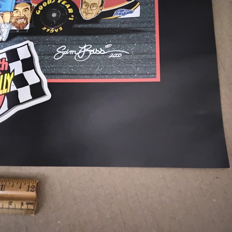 John Boy And Billy Rare vtg 2001 Sam Bass Nascar poster 20th Annv Radio ...