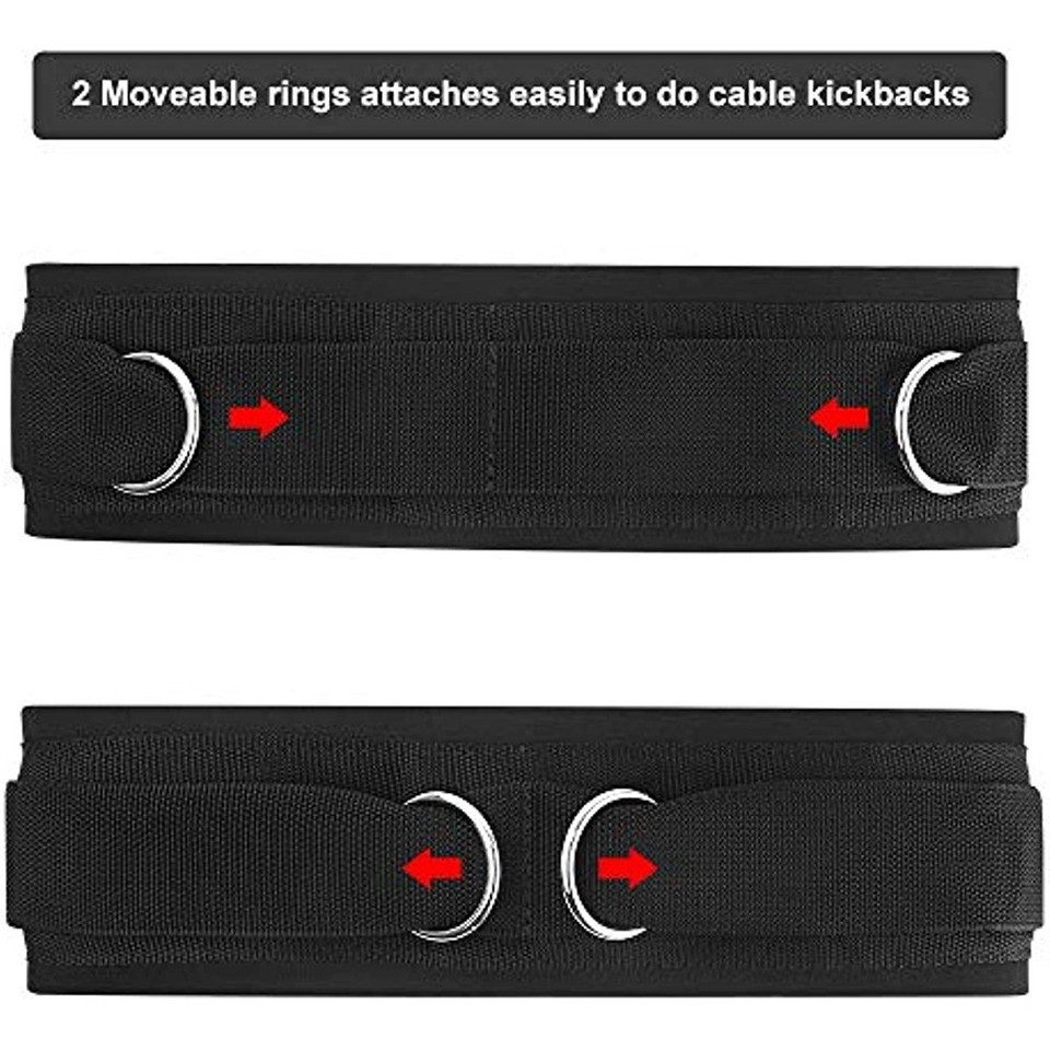 Neoprene Adjustable Belt with Rings for Resistance Training in Fitness ...
