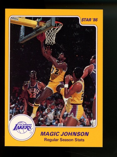 1986 Star Magic Johnson Regular Season Stats #3 Card NM | eBay