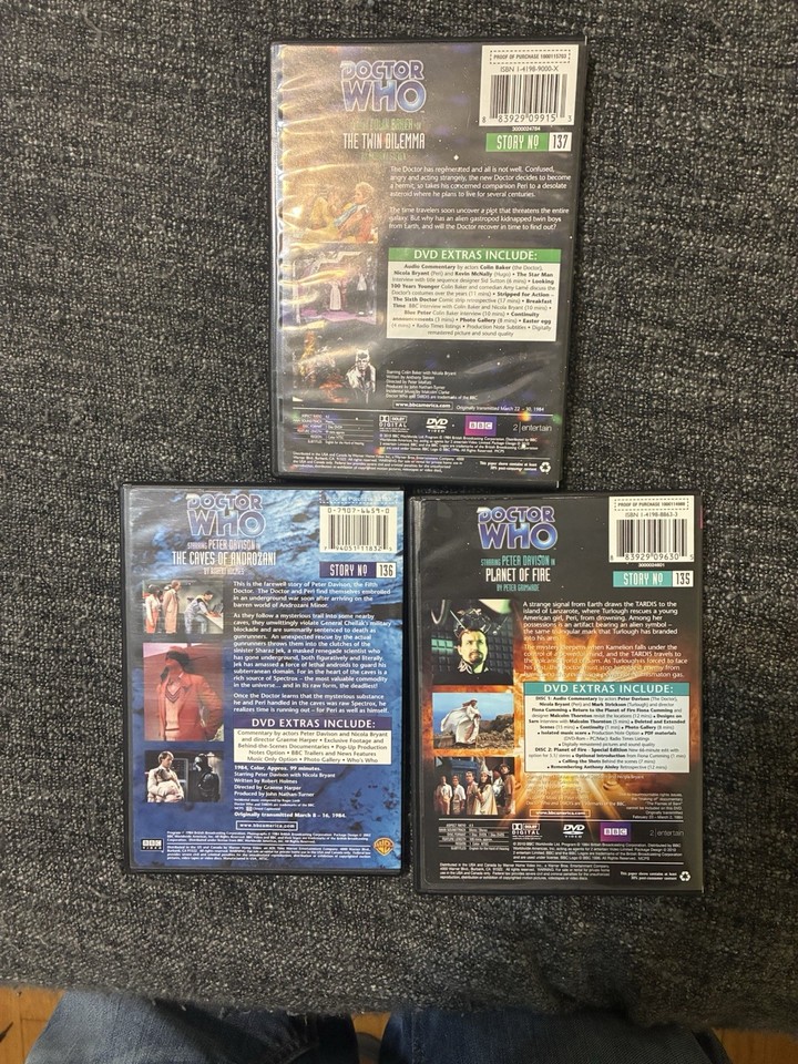 7 Doctor Who Classic Series DVD U.S. Awakening Frontios Daleks Warriors ...
