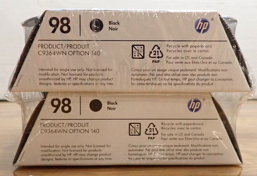 HP 98 Black Ink Cartridges 4-Pack Sealed OEM Boxes | eBay