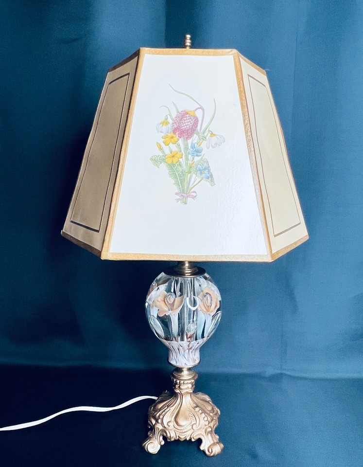 St. Clair? Controlled Bubble Glass Paperweight Lamp with Artemis ...