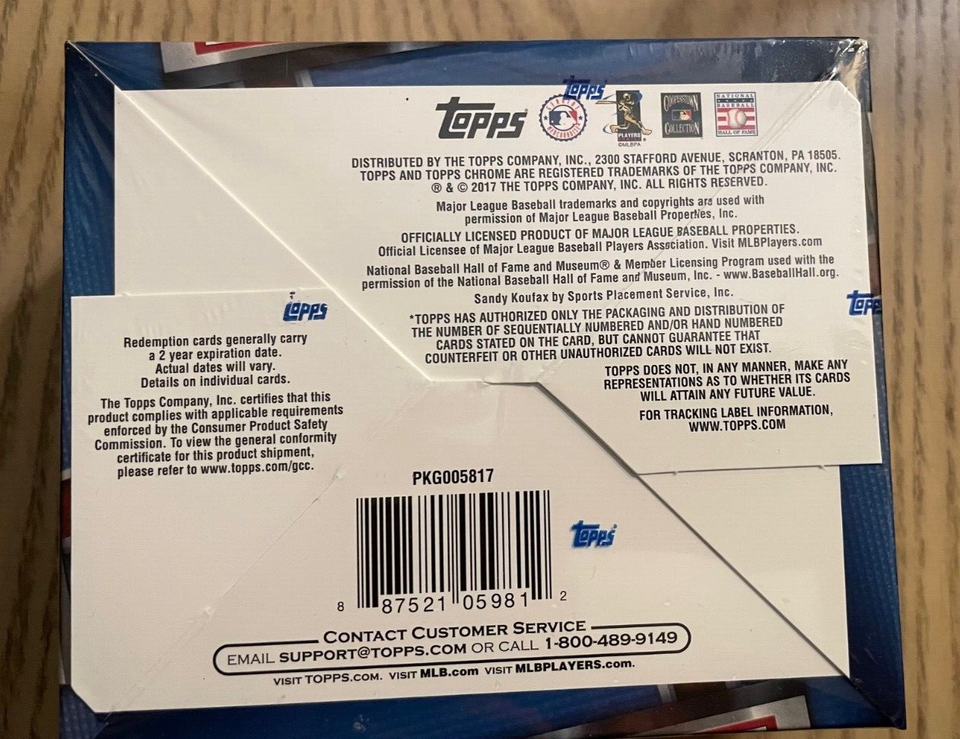 2017 Topps Chrome Baseball Sealed Jumbo Hobby Box | eBay