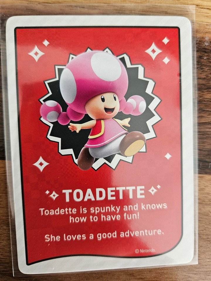Super Mario Wonder Promo Trading Card, Toadette from base set, pack ...