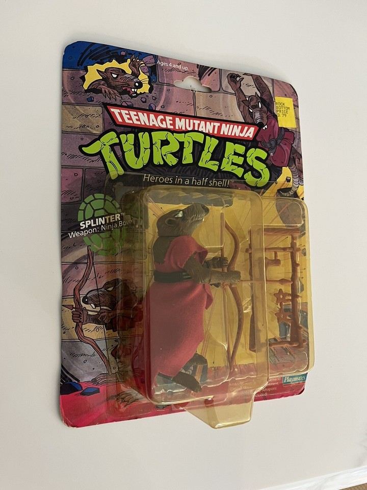 Splinter Teenage Mutant Ninja Turtles TMNT 1990 Playmates NEW MOSC ...