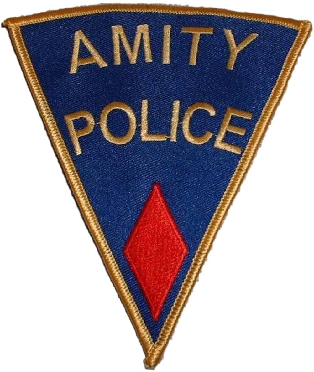JAWS Movie AMITY POLICE Shoulder Logo Red Patch | eBay