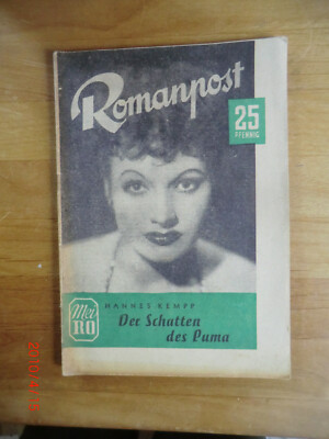 Romanpost /Mein Roman Der Schatten des Puma Hannes Kemp O. Melchert ...