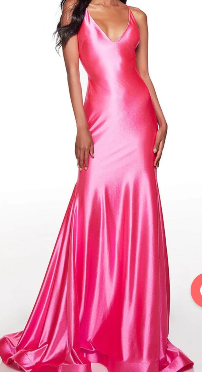 “Shocking Pink” Alyce Paris Prom Dress, Size 0 - Gem