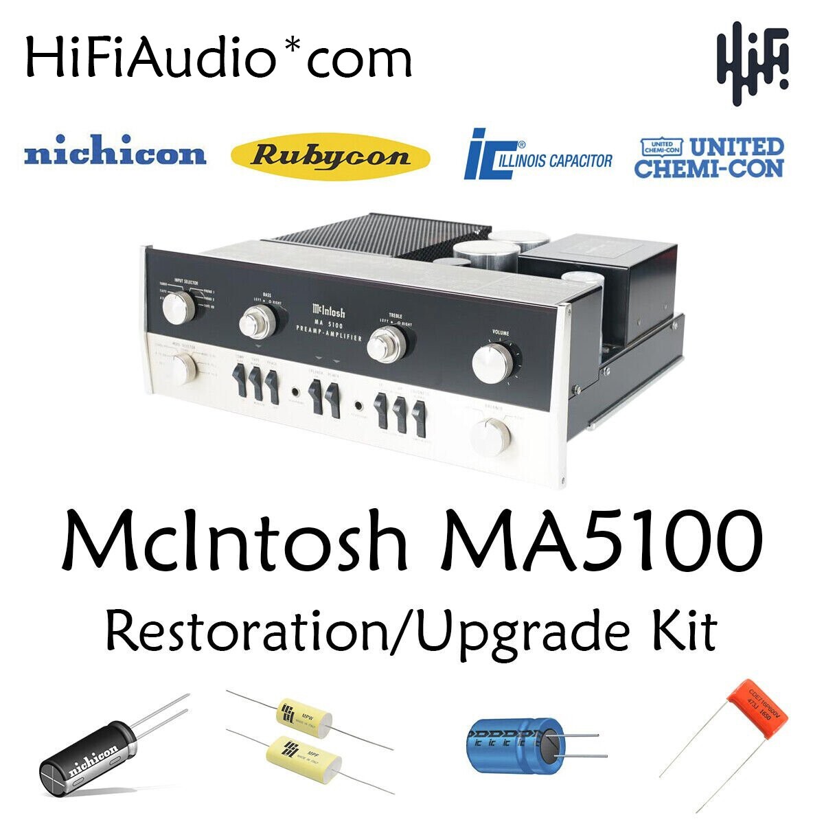 McIntosh MA5100 FULL restoration repair service rebuild kit filter ...