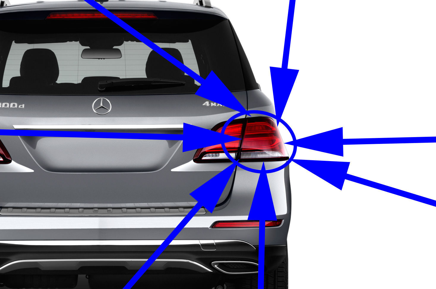 MERCEDES-BENZ GLE-CLASS RIGHT OUTER TAIL LIGHT REAR LAMP GLE 350 400 ...