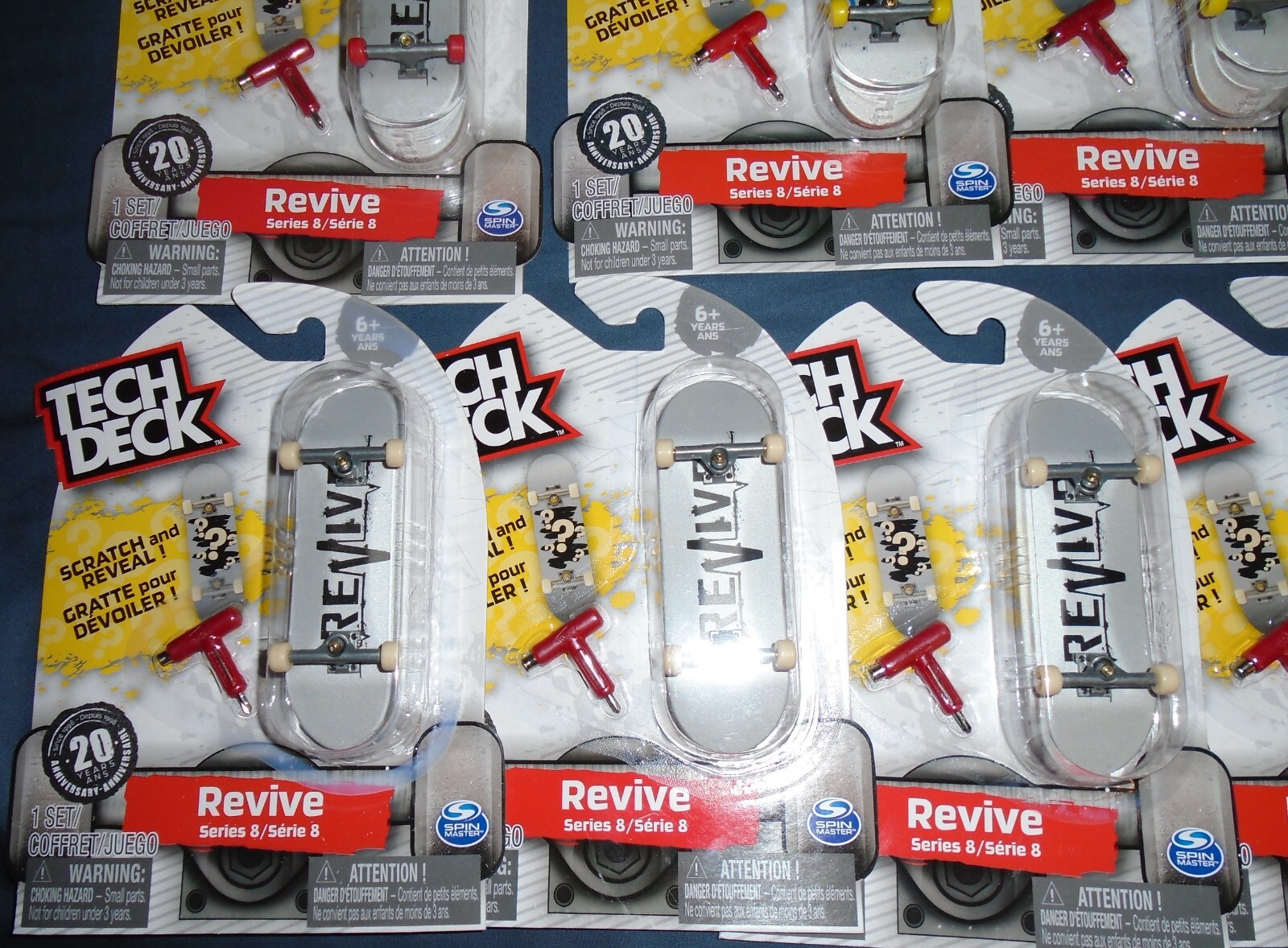 LOT OF 9 Tech Deck Ultra Rare Series 8 REVIVE scratch & reveal red ...