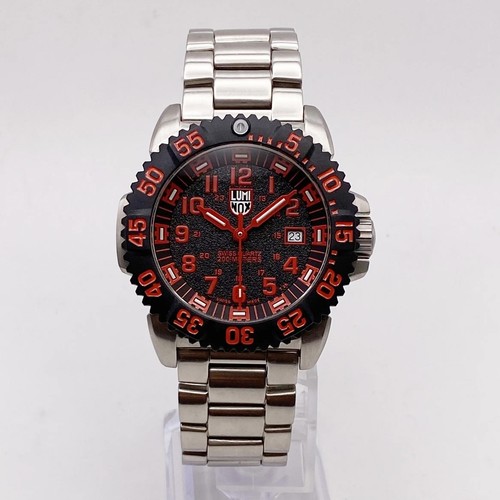 Luminox Colormark Series 3150 44mm Steel Black Dial Mens Quartz Watch ...