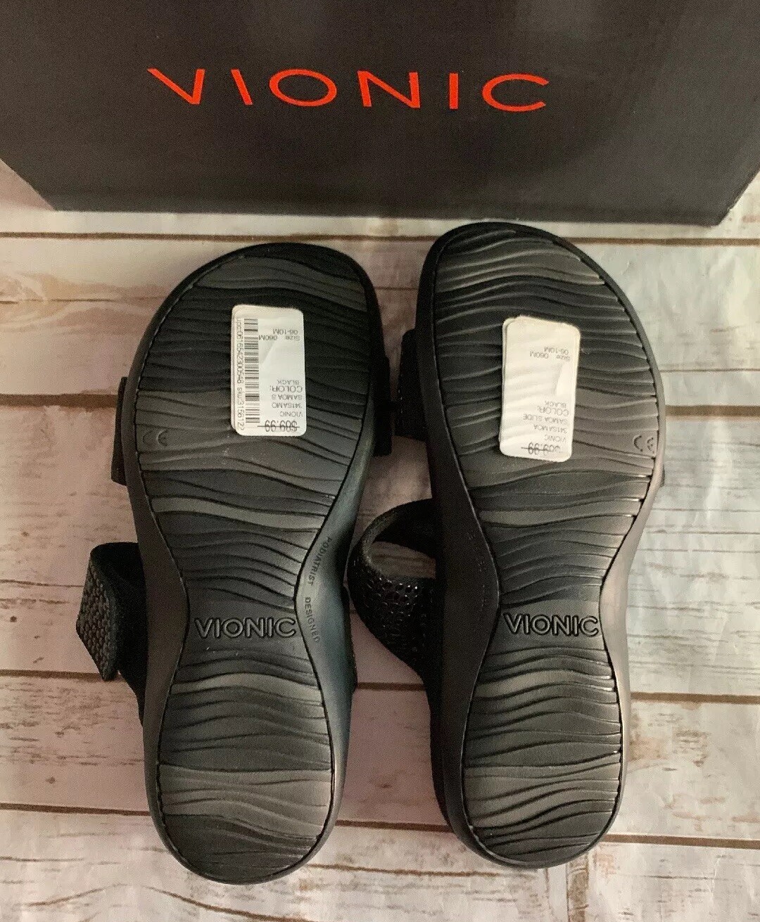Vionic 341 Rest Samoa Black Womens Sandals 6 for sale online | eBay