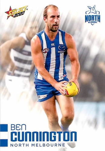 2020 NORTH MELBOURNE KANGAROOS AFL Card BEN CUNNINGTON Footy Stars ...