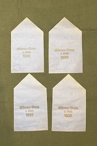 Lot of 4 WWII ERA GERMAN 1939 2ND CLASS IRON CROSS PACKET ENVELOPE | eBay