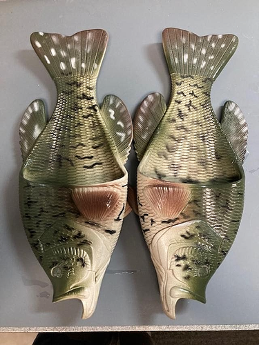 Bass Fish Slippers Flops for Men Size 9/10 Fishing accessories FISHING ...