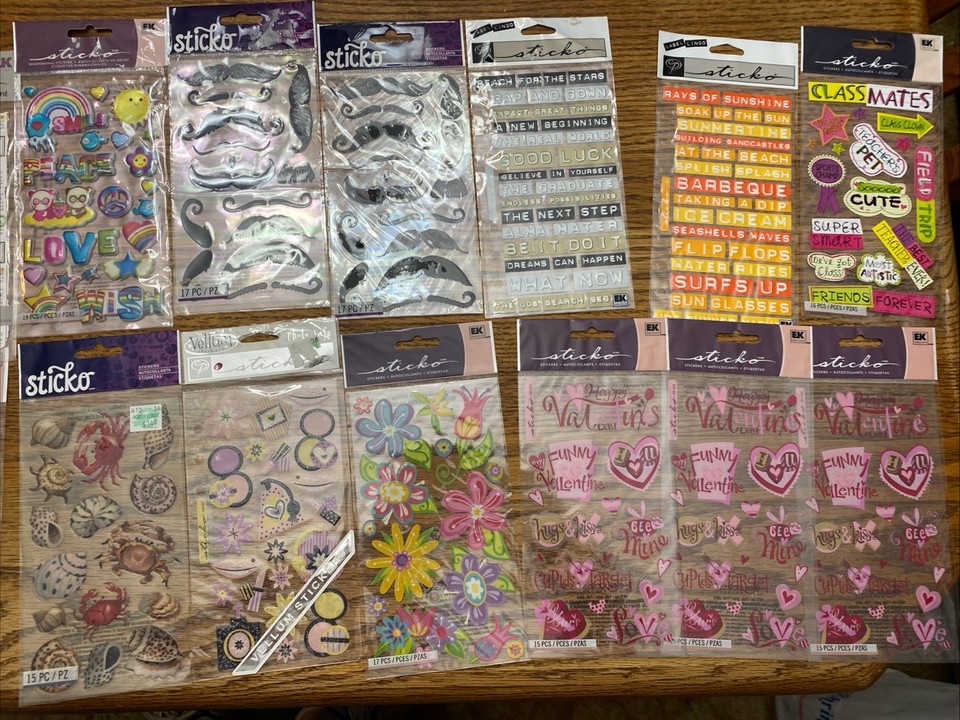 Sticko EK Success Stickers Scrapbooking Lot Of 20 Mixed Theme Some ...