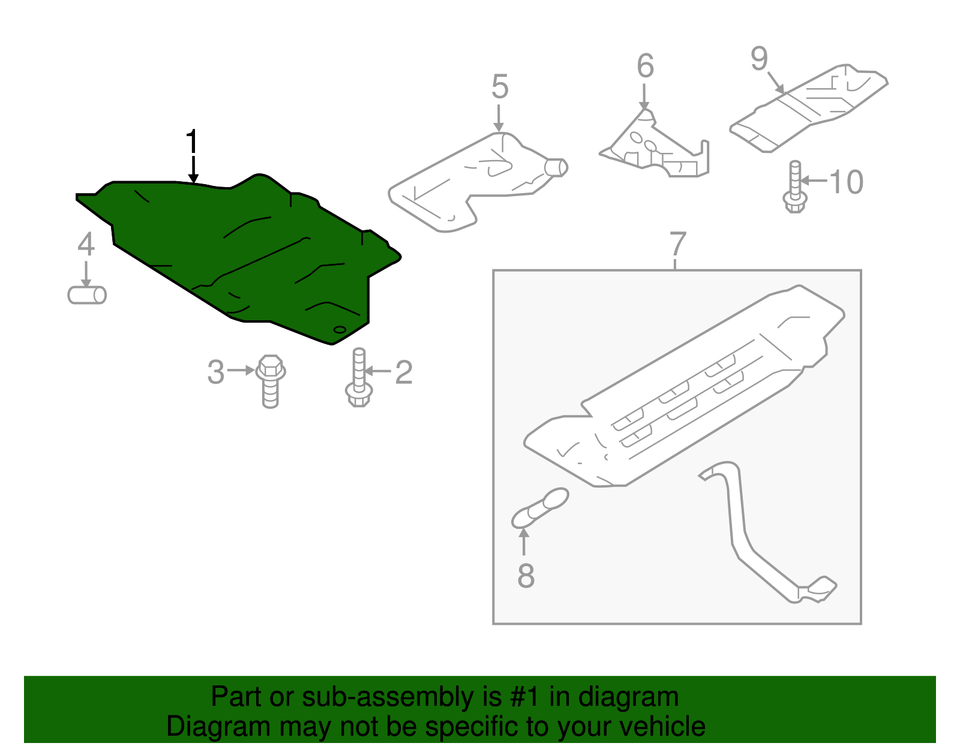 Genuine Nissan Radiator Support Splash Shield 50810-9FV0A | eBay