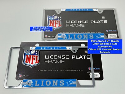 2 Detroit Lions NFL Authentic CAR Truck SUV License Plate Frames Best ...