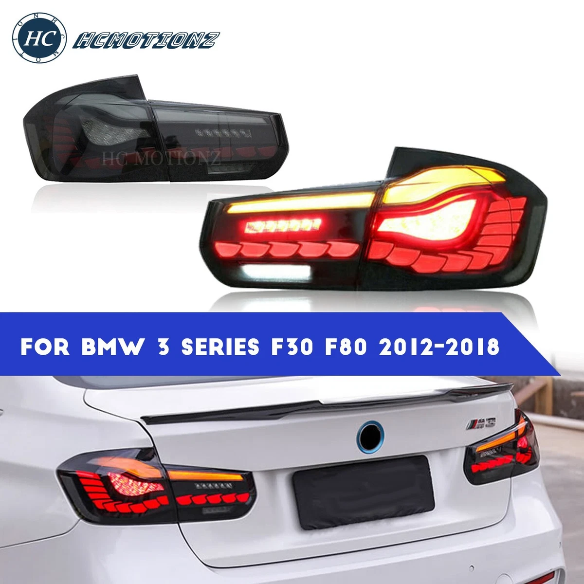GTS Style OLED Rear Tail Lights BMW F80 M3 F30 Series Sedan, 55% OFF