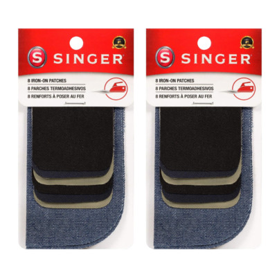 2 PACK Singer Iron-On Patches Combo, 8-Pack | eBay