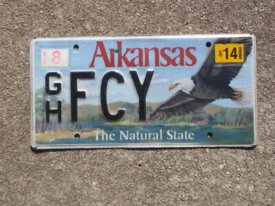 2014 Arkansas American Bald Eagle License Plate AR Wildlife GHFCY Bird ...