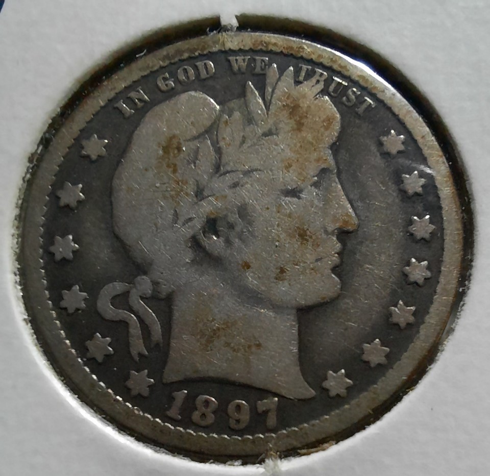 1897-O Barber Quarter Very Good Condition Lower Mintage 1,414,800 Semi ...