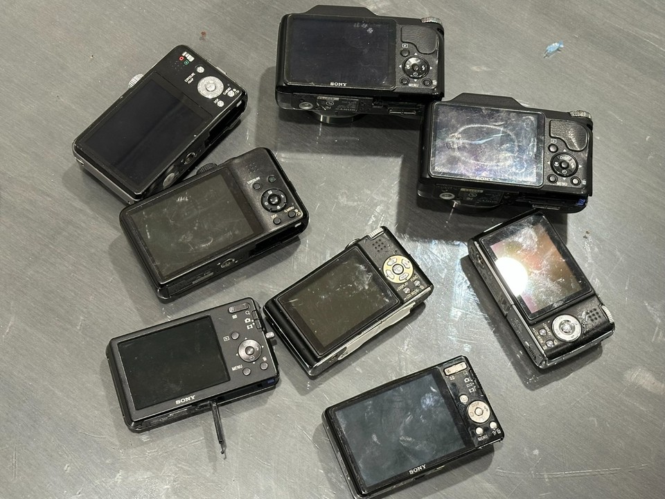 Broken Lot Sony & Panasonic MISC Digital Cameras Scrap Metal Salvage ...