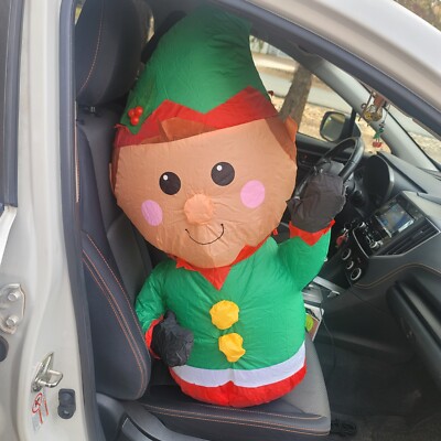 Christmas Gemmy Elf Car Buddy Air Blown Inflatable In Auto Use Only 3 ...