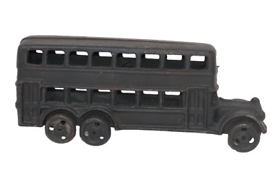 A C Williams Cast Iron Double Decker Bus & Driver Toy | eBay