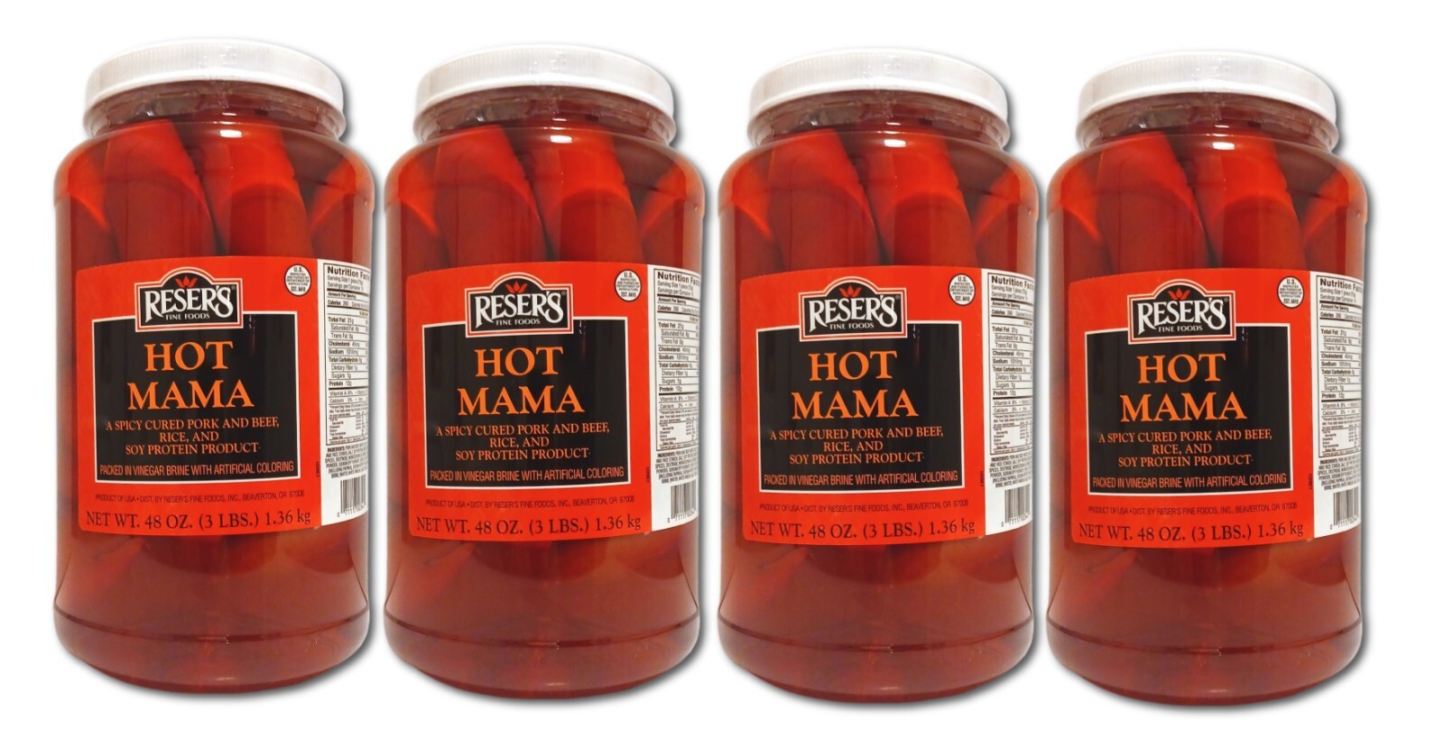 Reser's Hot Mama Pickled Sausage Gallon Jar Case of 4 | eBay