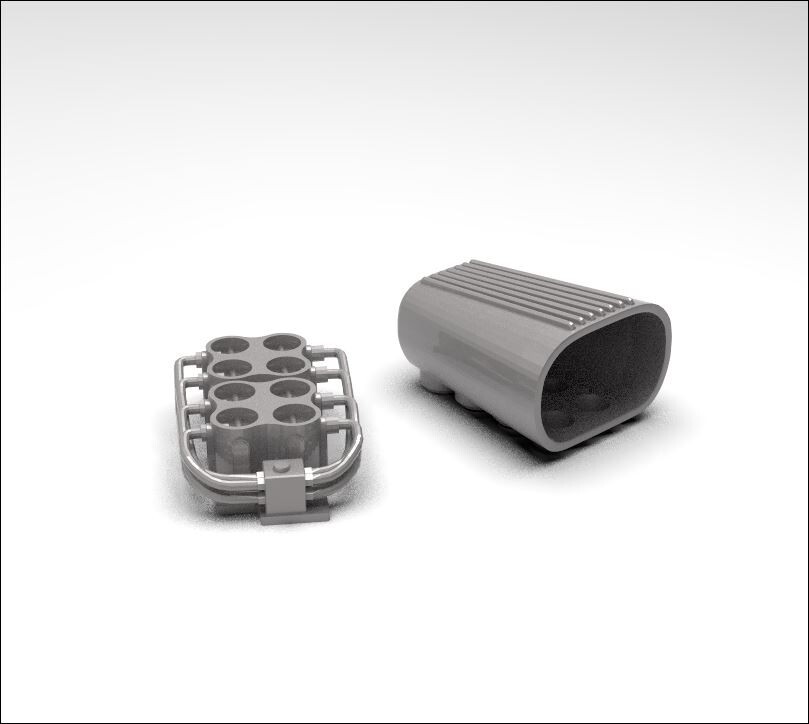 1:16 8 Port Crower Style 3DPrinted Blower Hat With Injector Body and ...