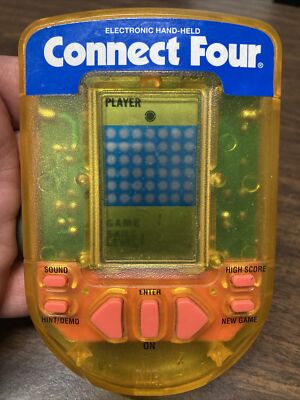 Connect Four Electronic Handheld Travel Game - MB Hasbro - TESTED and ...