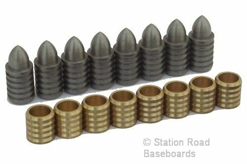 8 x 10mm Precision Model Railway Train Baseboard Aligning Dowels ...