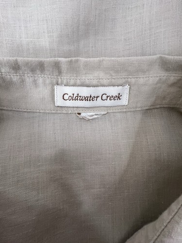 Coldwater Creek Women's 1X? READ Tunic 100% Linen Tan Woven Beachy ...