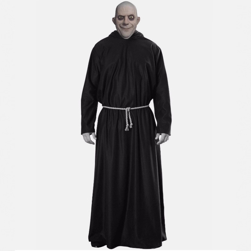 Black Robe Creepy Uncle Family Fancy Dress Fester Cosplay Costume ...