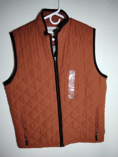 Field & Stream Mens Puffer Vest Size Medium Rust Color Zipper Closures ...