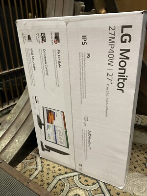 LG 27MP40W-B 27" FHD IPS 3-Side Borderless Monitor with AMD FreeSync ...