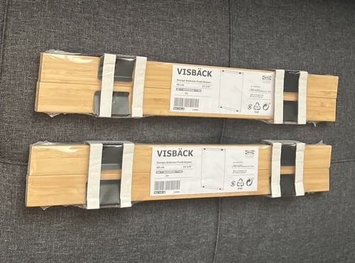 2 New Ikea Visback Poster Hanger Frame 40cm 15 3/4" Bamboo Top Bottom ...