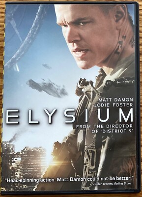 Elysium DVD with Matt Damon, Jodie Foster, Sharlto Copley, Alice Braga ...