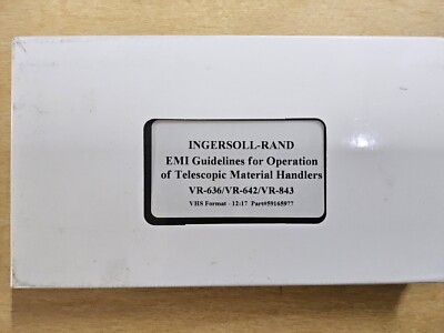 Ingersoll-Rand, New VHS Tape, EMI Guidelines for Operation of ...