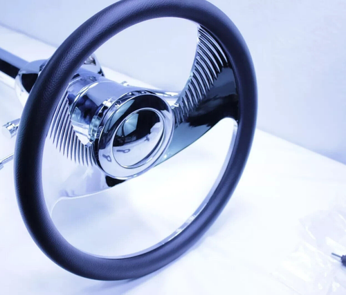 GM 14" Chrome Billet Wings Aluminum Steering Wheel w 9 Holes Horn ...