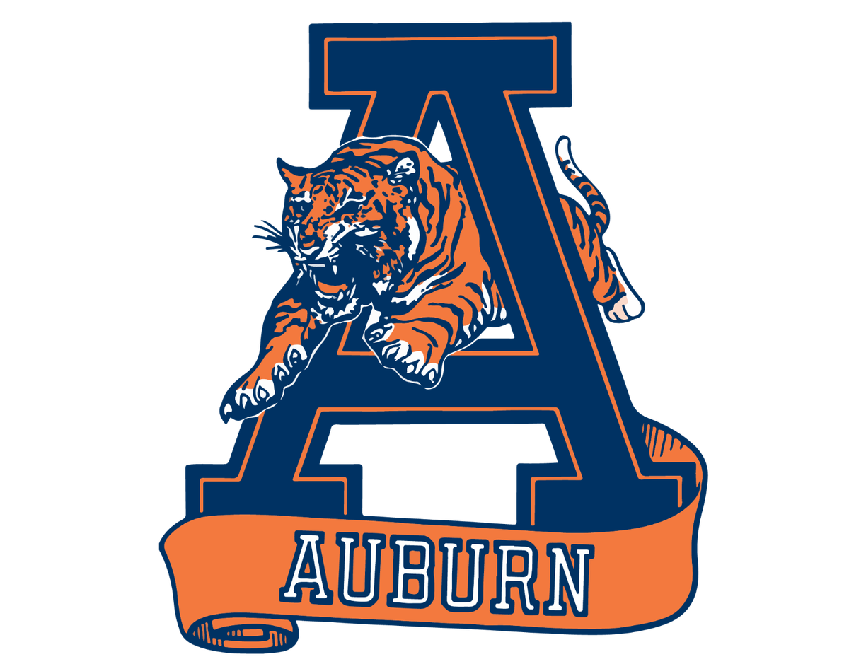 Auburn Football Logo Tiger Auburn Alabama Logo Embroidery Design