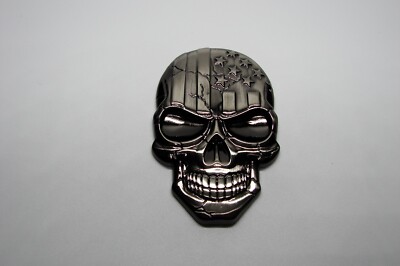 3D SKULL AMERICAN FLAG METAL 3D EMBLEM STICKER DECAL FOR CARS | eBay