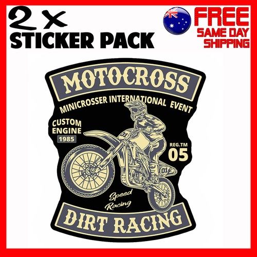 2 x Stickers Motocross Dirt Racing Dirt Bike Motorbike Car Funny ...
