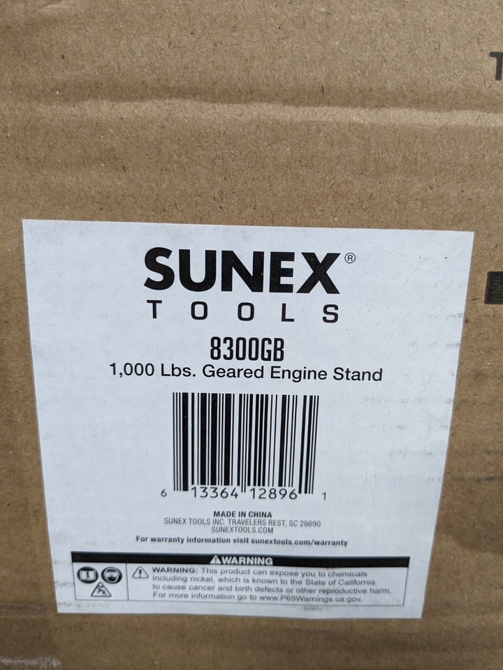 Sunex Geared Foldable Engine Stand 1000 lb. Capacity 36" Height 8300GB ...