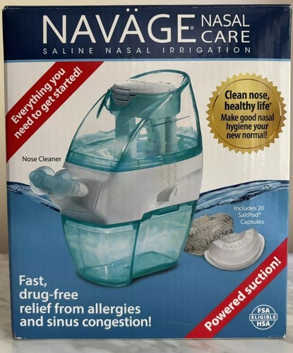 Navage NAVAGE Saline Nasal Irrigation Starter Kit Nose SaltPods Travel ...