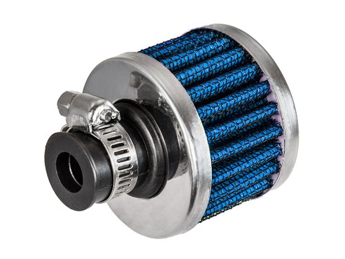 BLUE Universal Crankcase Air Breather Filter 5/8" Inch (15mm) Inlet For ...