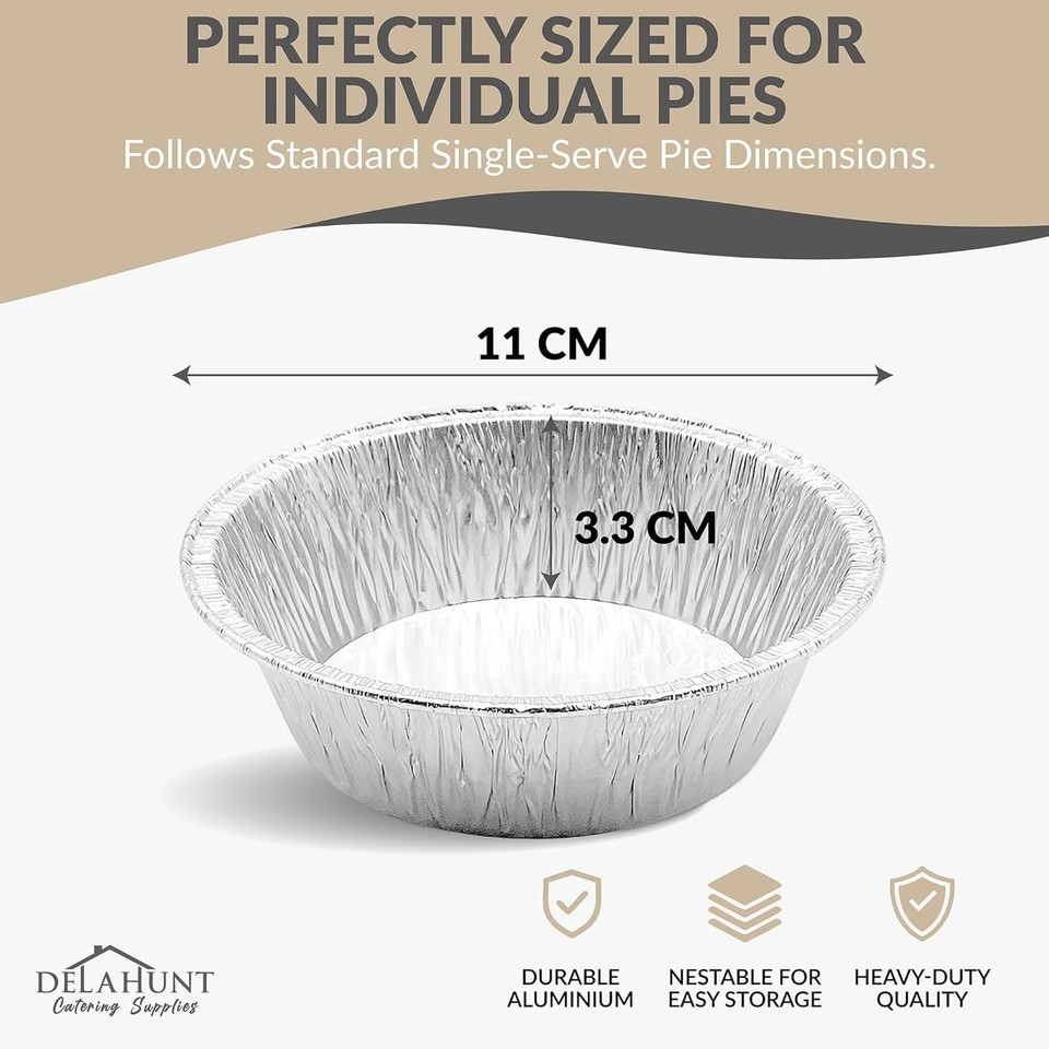 Disposable Pie Cases - Small Round Aluminium Foil Oven Pie, Tart ...