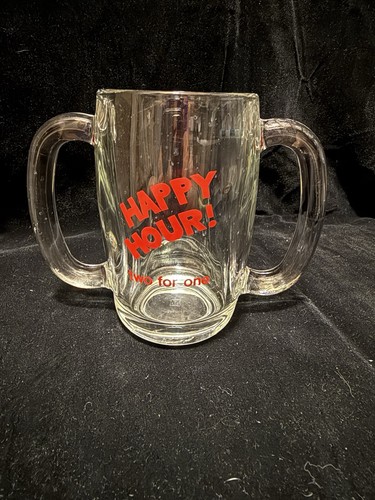 Vintage Two Handed Beer Mug Happy Hour Two For One | eBay